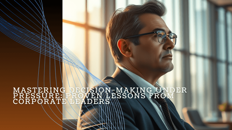 Mastering Decision-Making Under Pressure: Proven Lessons from Corporate ...
